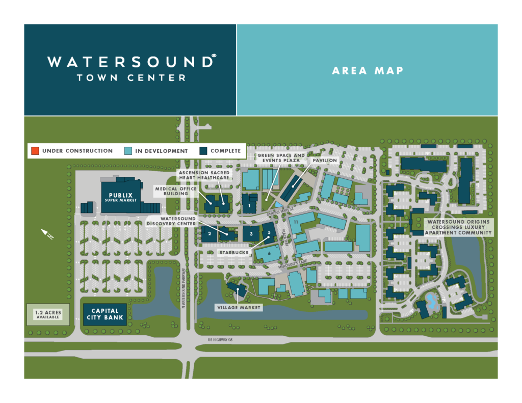 Center map - Watersound Town Center - The St. Joe Company