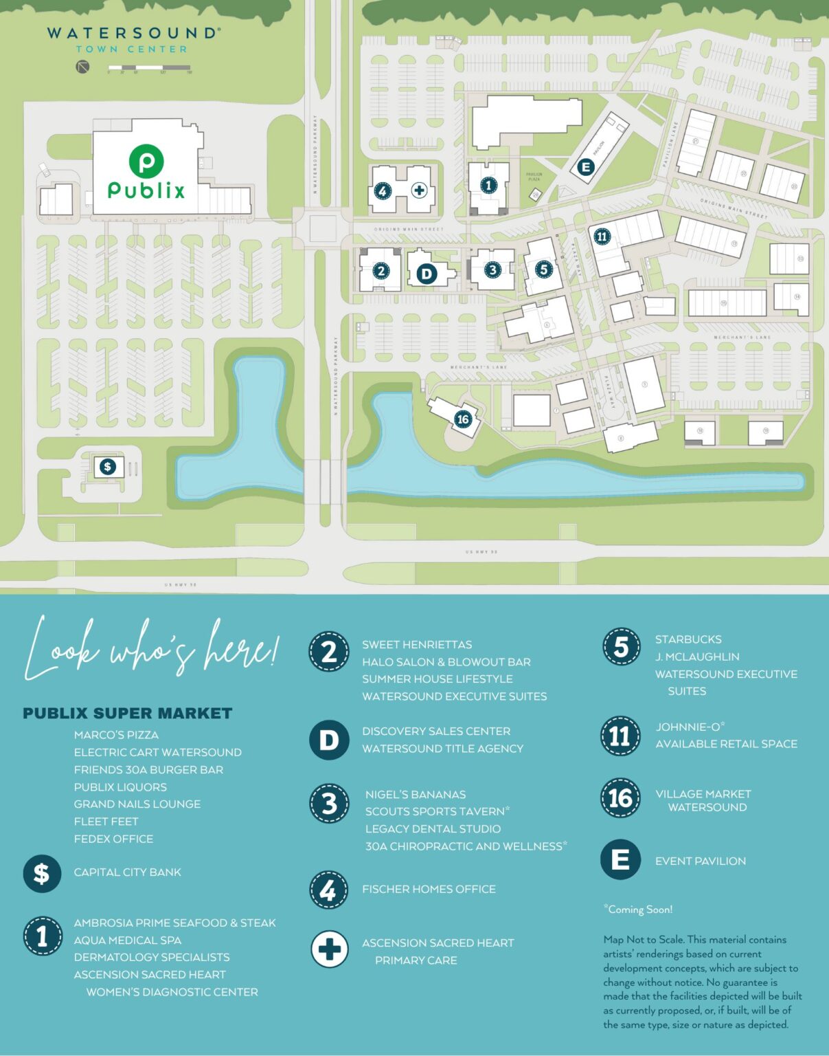 Center map - Watersound Town Center - The St. Joe Company